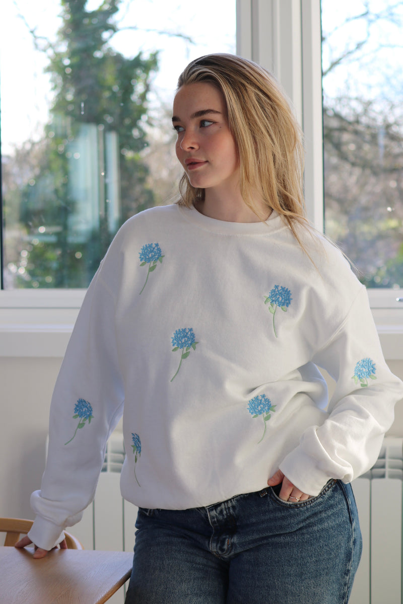 All Over Hydrangea Sweater – Emma Warren ltd