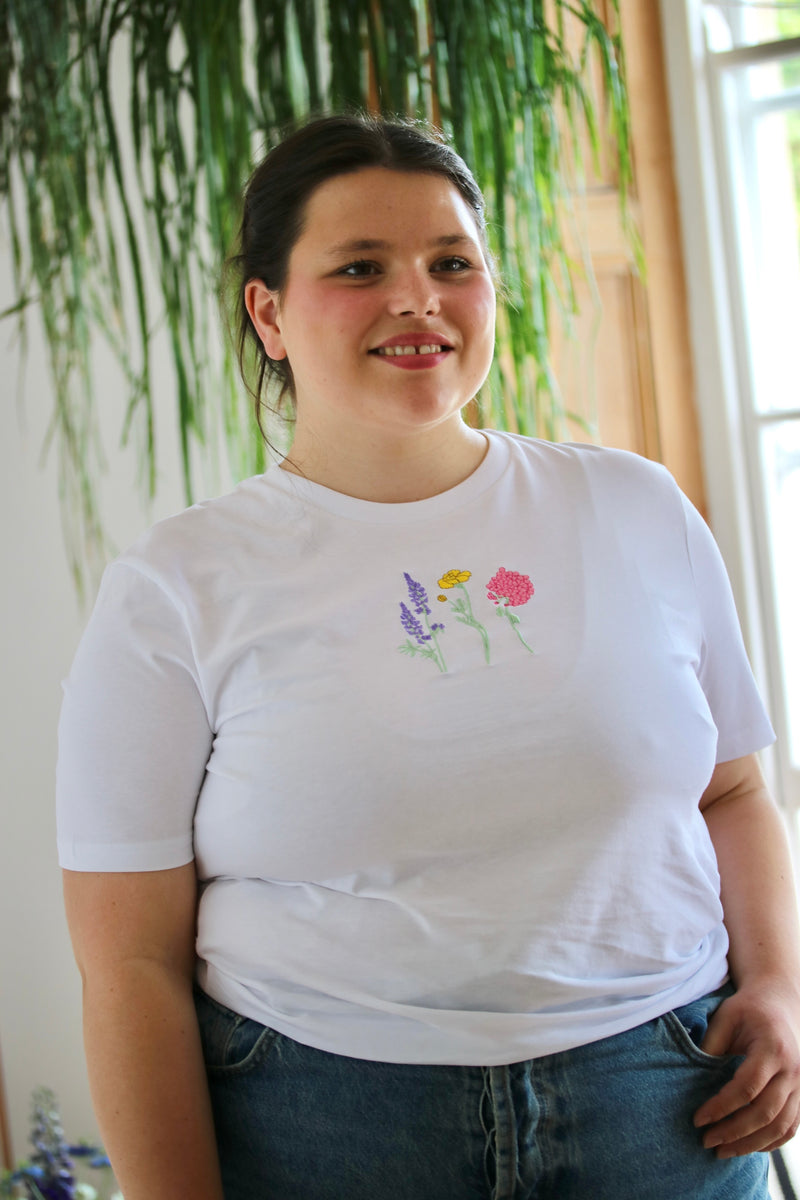 Trio of Summer florals T-shirt – Emma Warren ltd
