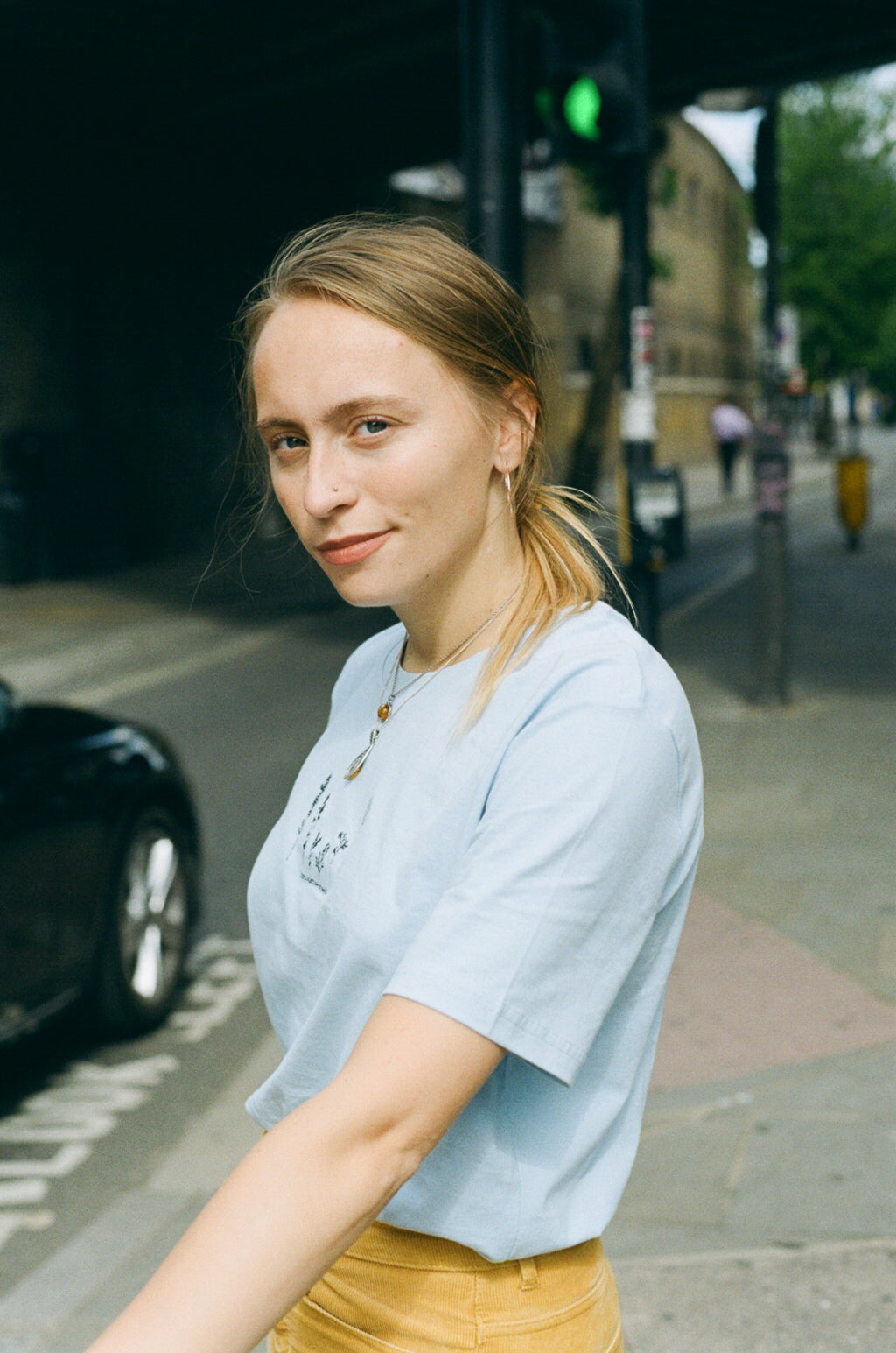 Dancing wildflower embroidered slogan organic t-shirt. – Emma Warren ltd