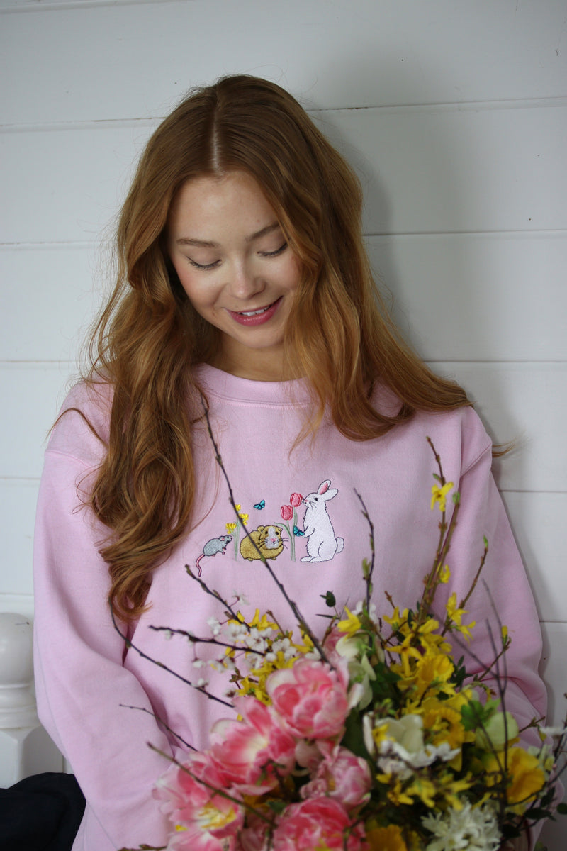 Embroidered Spring Sugar, Cinnamon and Spice sweater – Emma Warren ltd